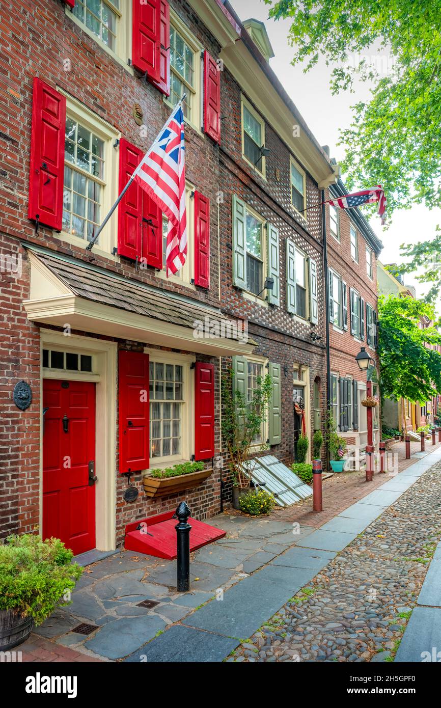 Elfreth's Alley a historic street in the Old City district of ...