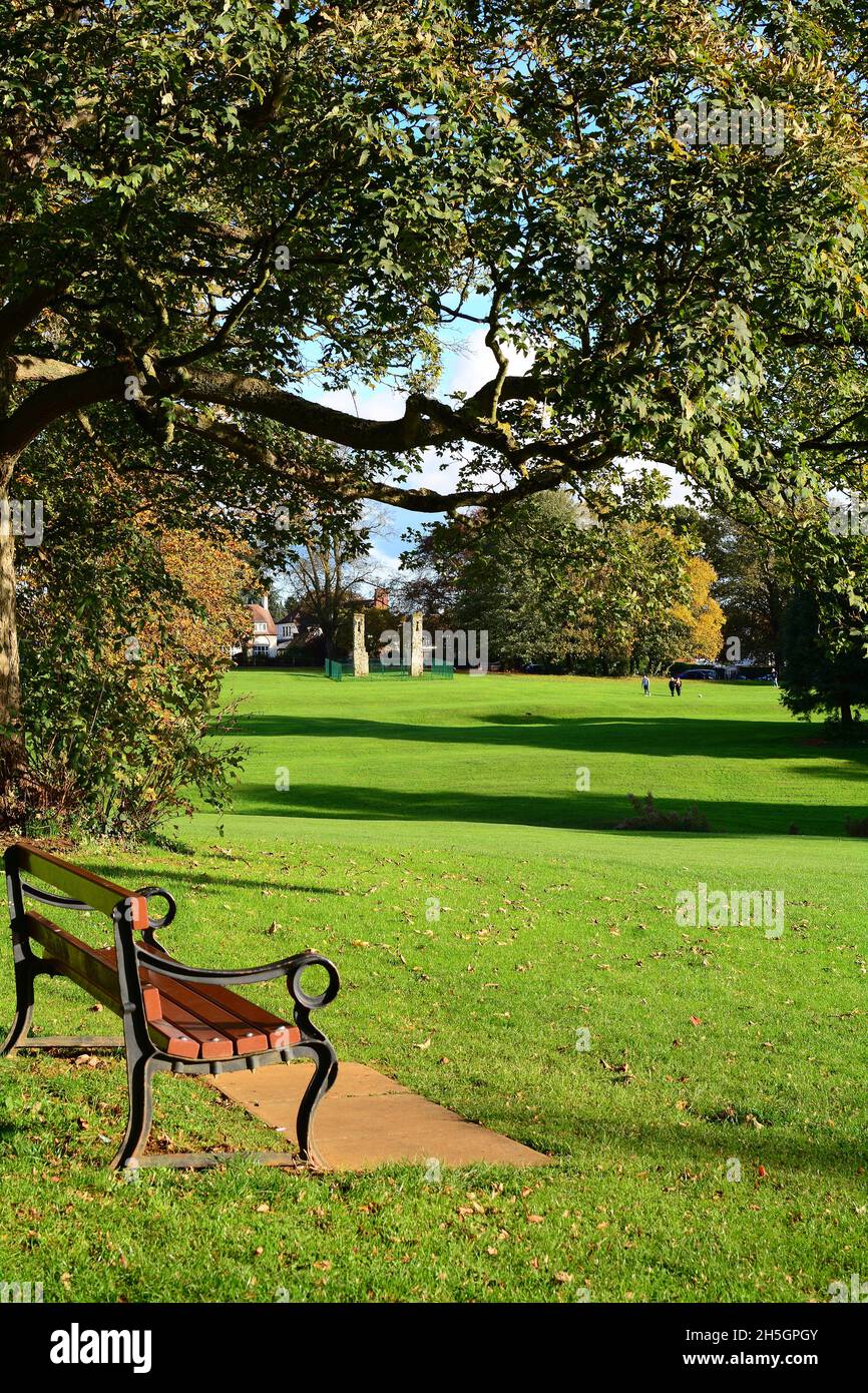 Abington Park with Autumn colours in Northampton England UK Stock Photo ...