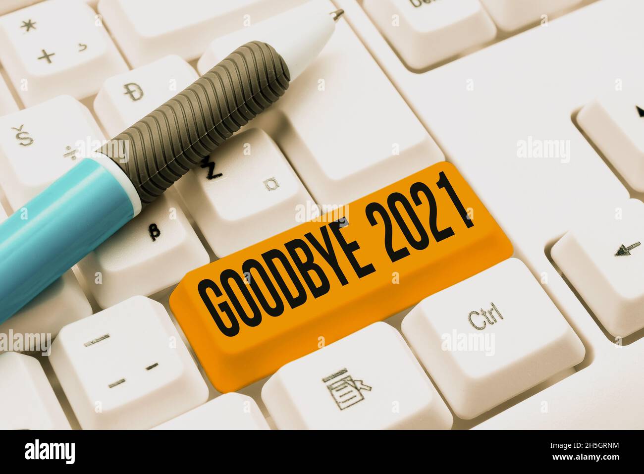 Writing displaying text Goodbye 2021. Conceptual photo express good ...