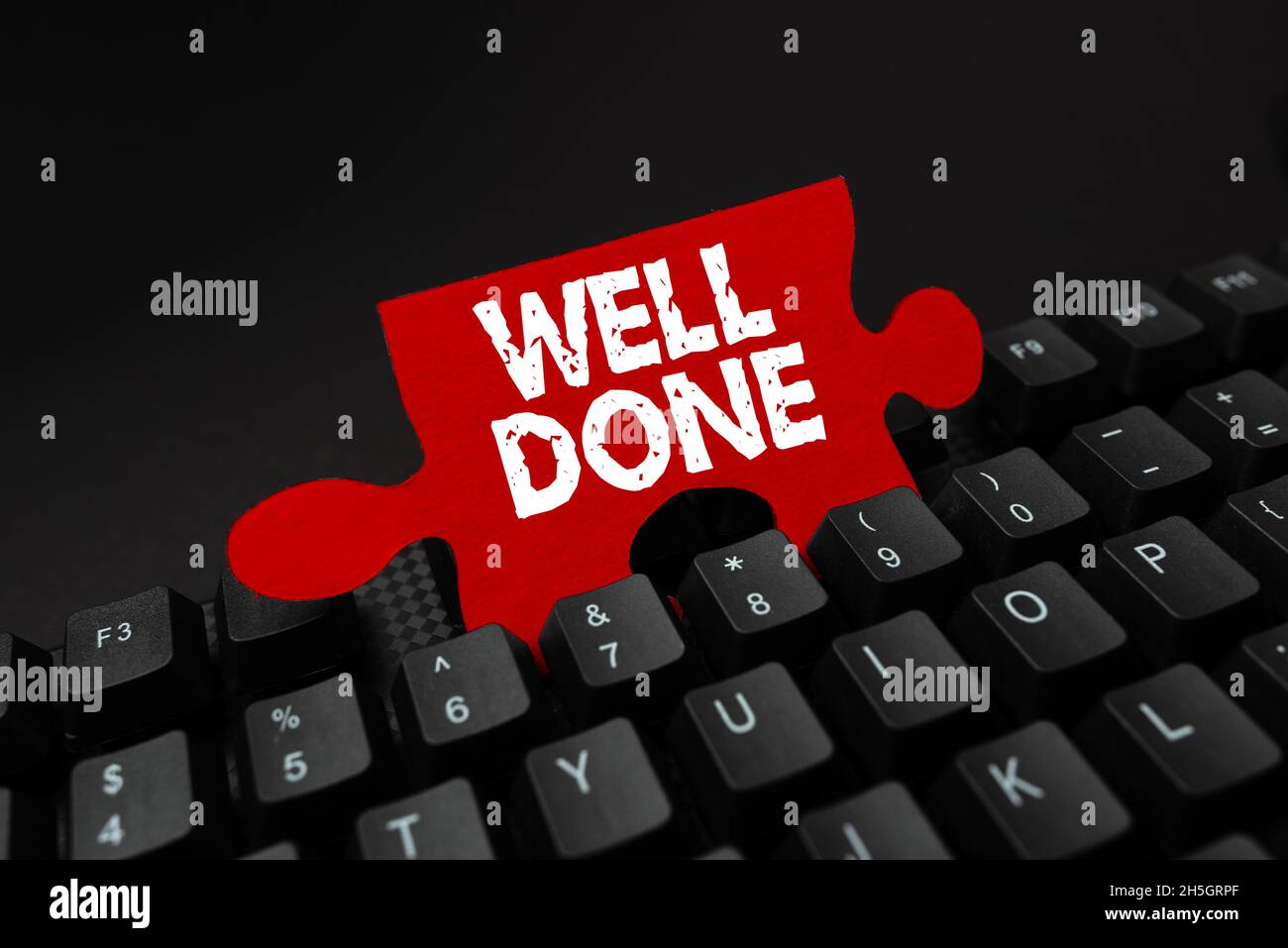 Hand writing sign Well Done. Business overview used praising person or ...