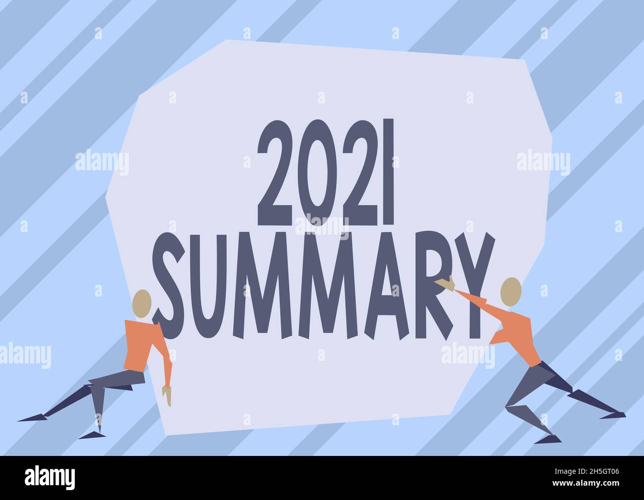 Text caption presenting 2021 Summary. Word for summarizing past year ...