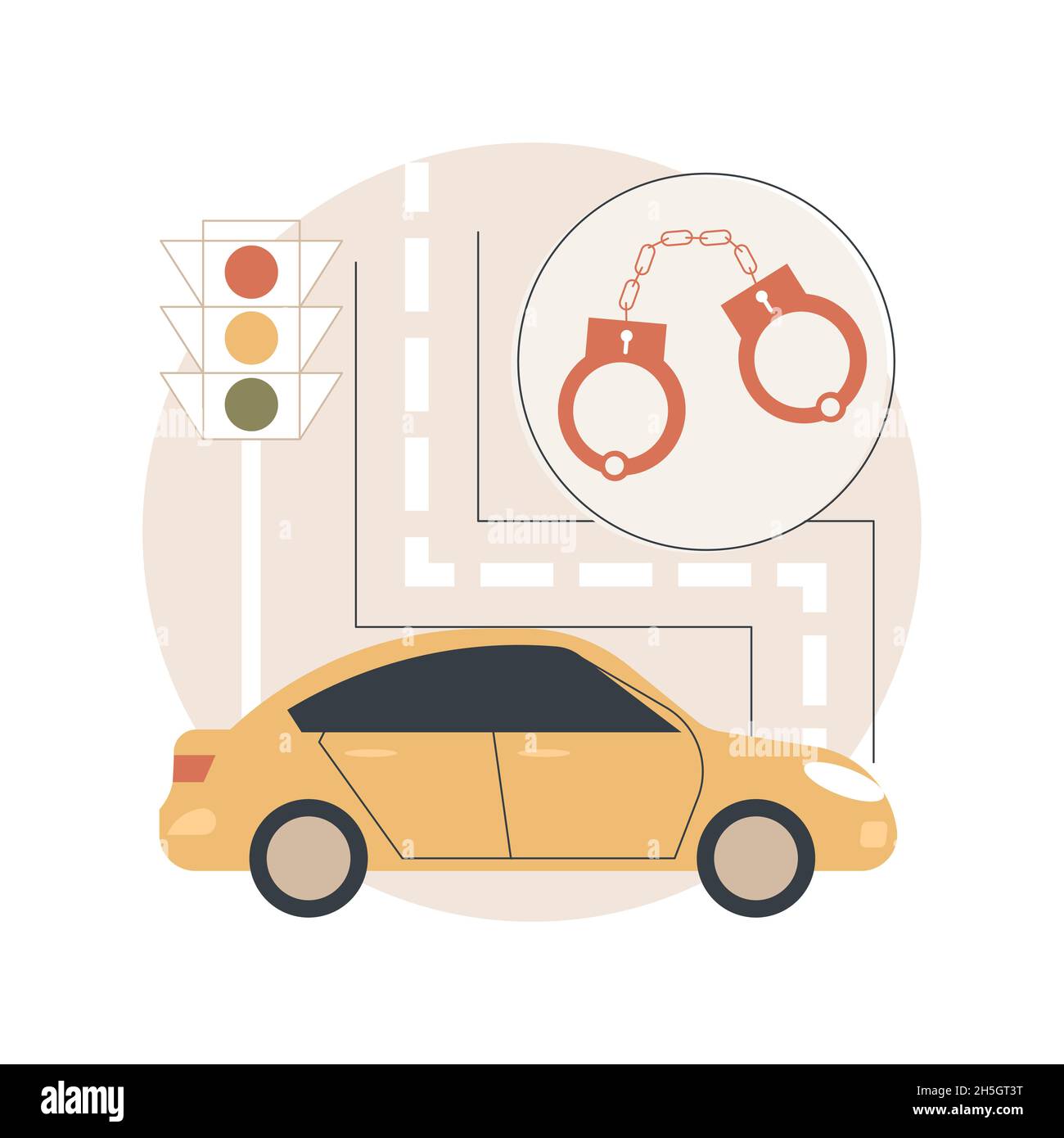 Rules Of The Road Violation Stock Vector Images - Alamy