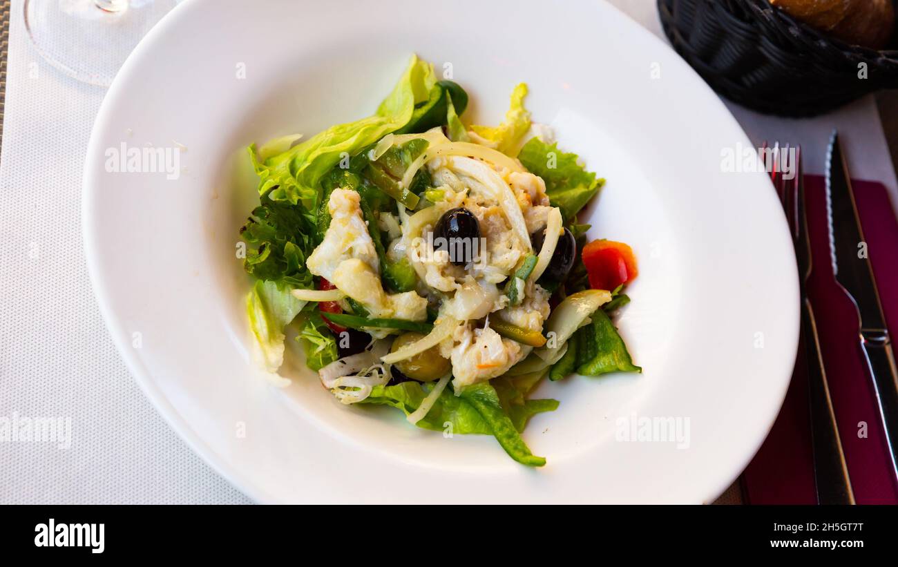 Esqueixada cod, typical dish of Catalan cuisine Stock Photo - Alamy