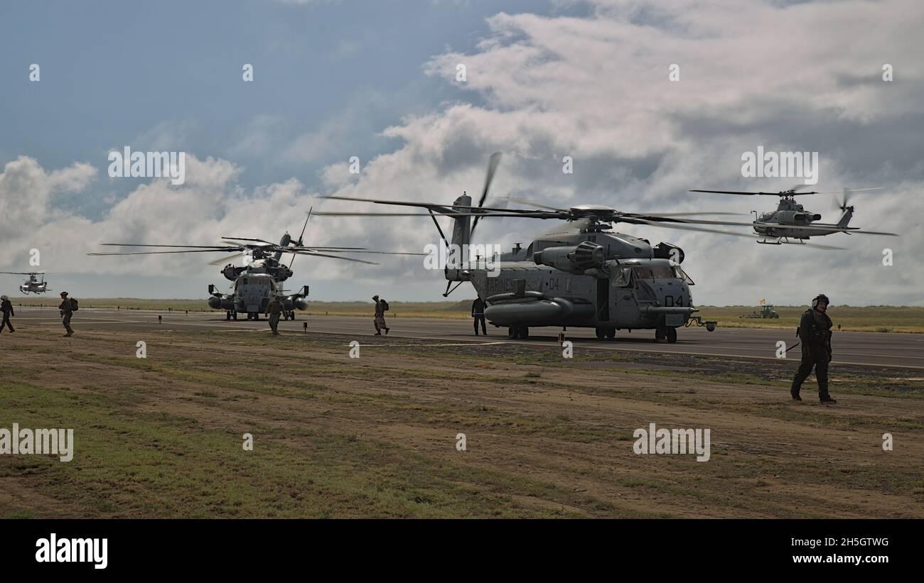 U.S. Marine Corps AH-1Z Viper helicopters assigned to Marine Light ...