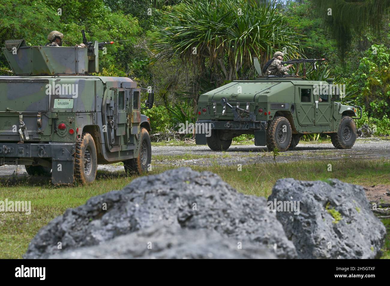 Airmen attending Commando Warrior tier training, drive Humvee’s to a ...