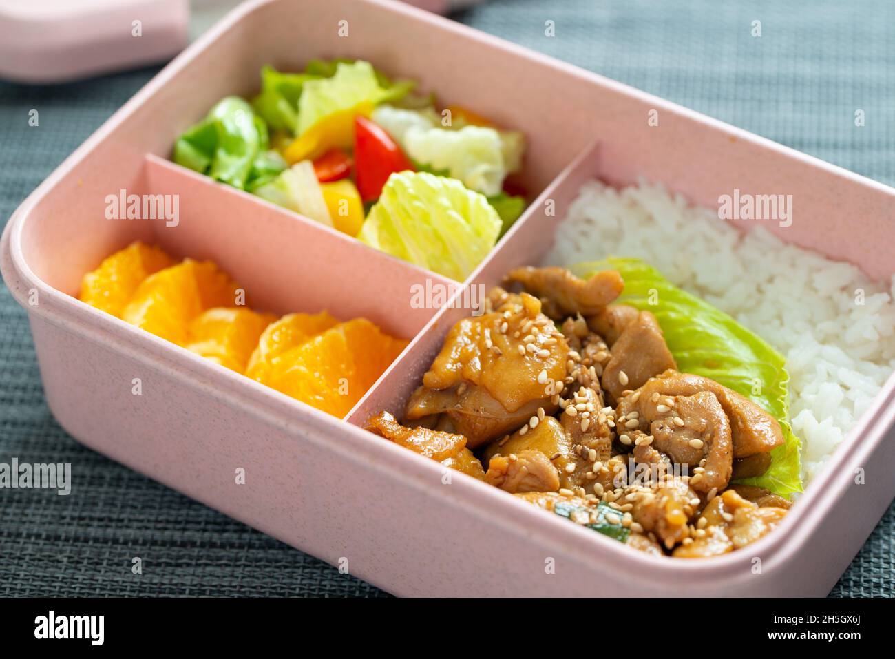 School lunch bento box set Stock Photo - Alamy