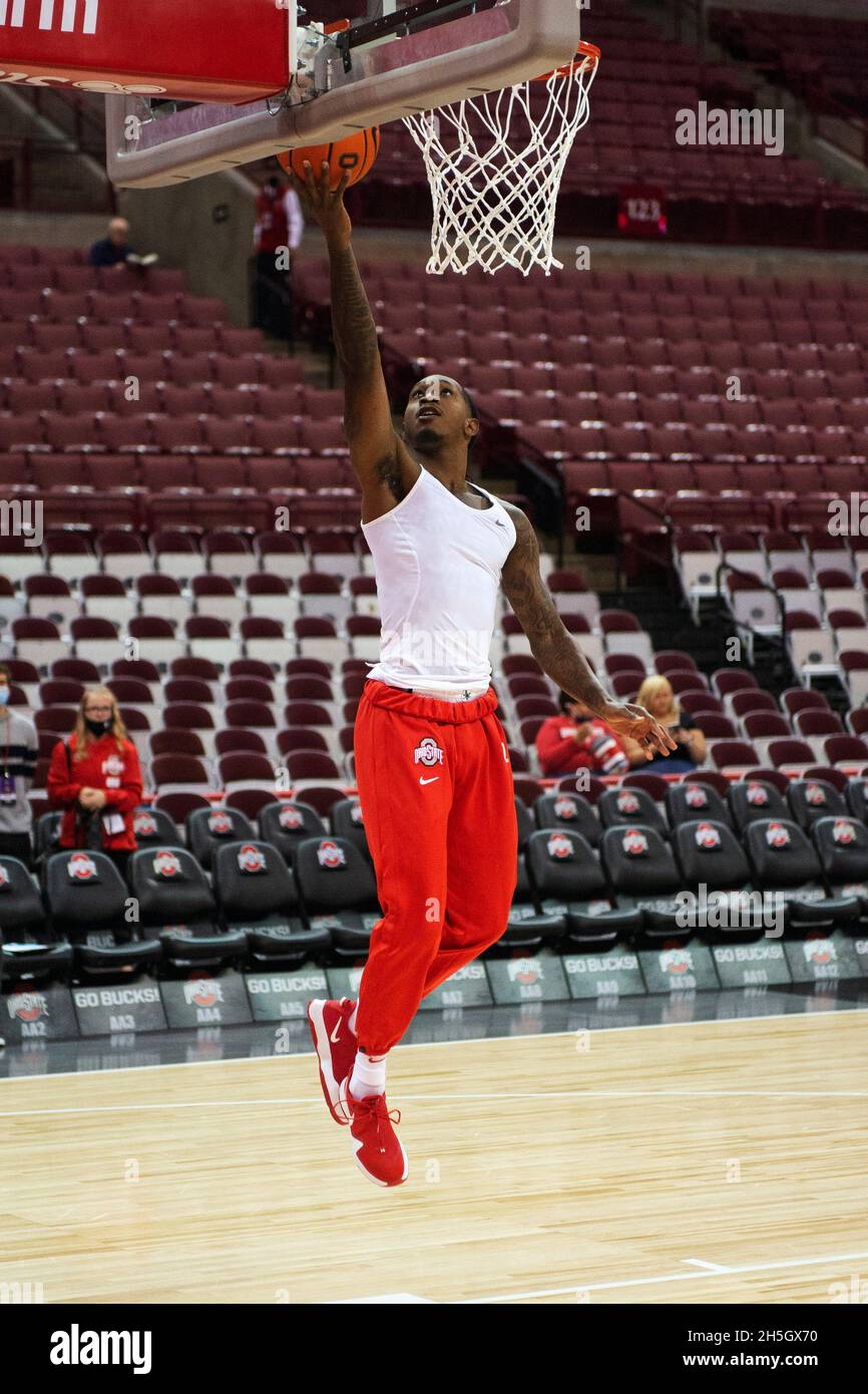 Columbus, Ohio, USA. 9th Nov, 2021. Ohio State Buckeyes guard Cedric ...
