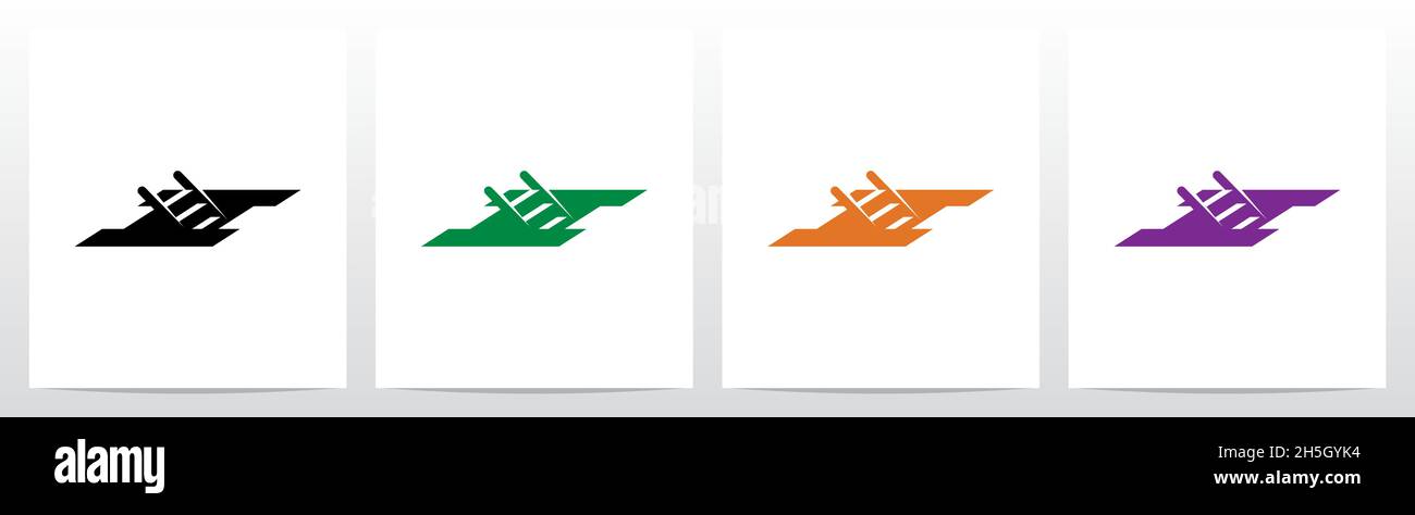 Ladder Into The Letter Logo Design I Stock Vector Image & Art - Alamy