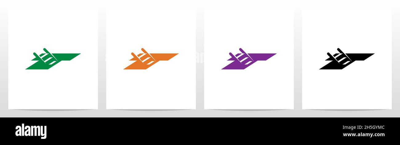 Ladder Into The Letter Logo Design T Stock Vector Image & Art - Alamy