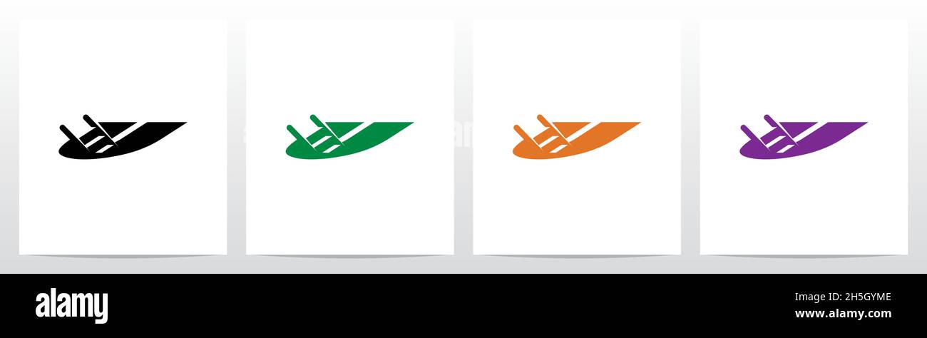 Ladder Into The Letter Logo Design U Stock Vector Image & Art - Alamy