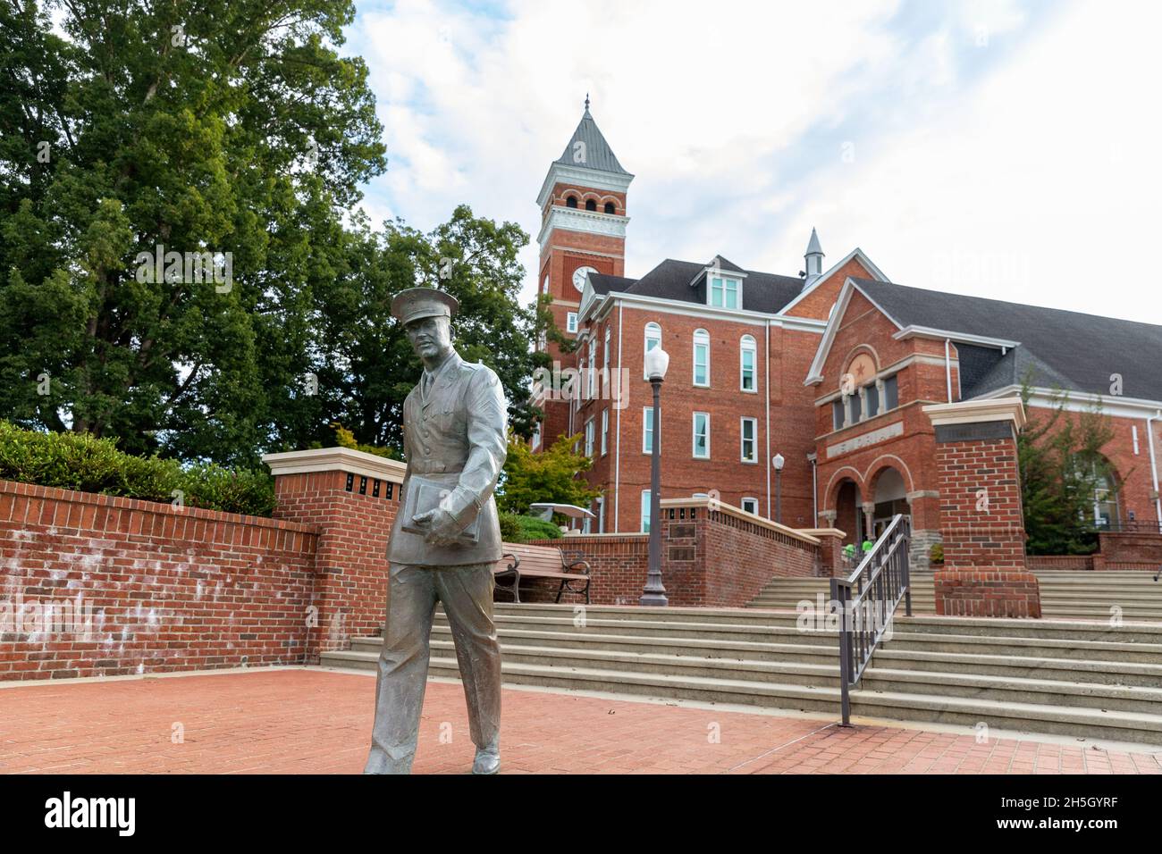 Clemson, SC - September 17, 2021: Military Officer Statue at Military ...