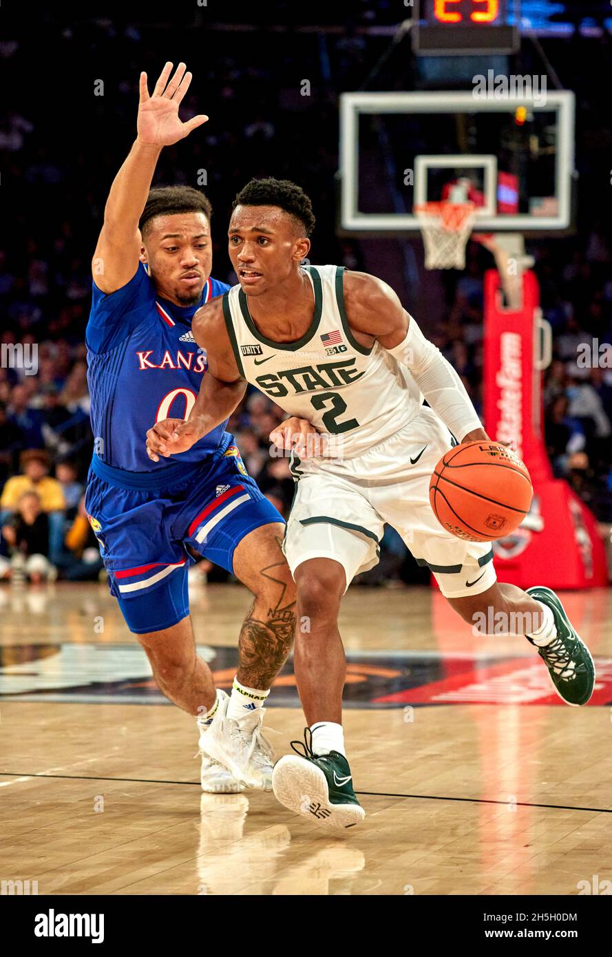 November 9, 2021, New York, New York, USA: Michigan State Spartans ...