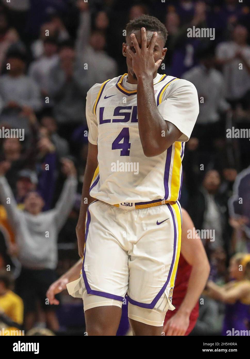 Baton Rouge, LA, USA. 9th Nov, 2021. LSU's Darius Days (4) celebrates ...