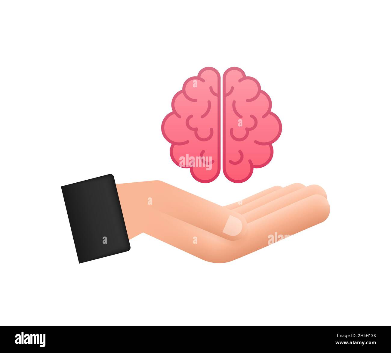 Psychology, emotion and psychotherapy concept. Human hand hold human ...