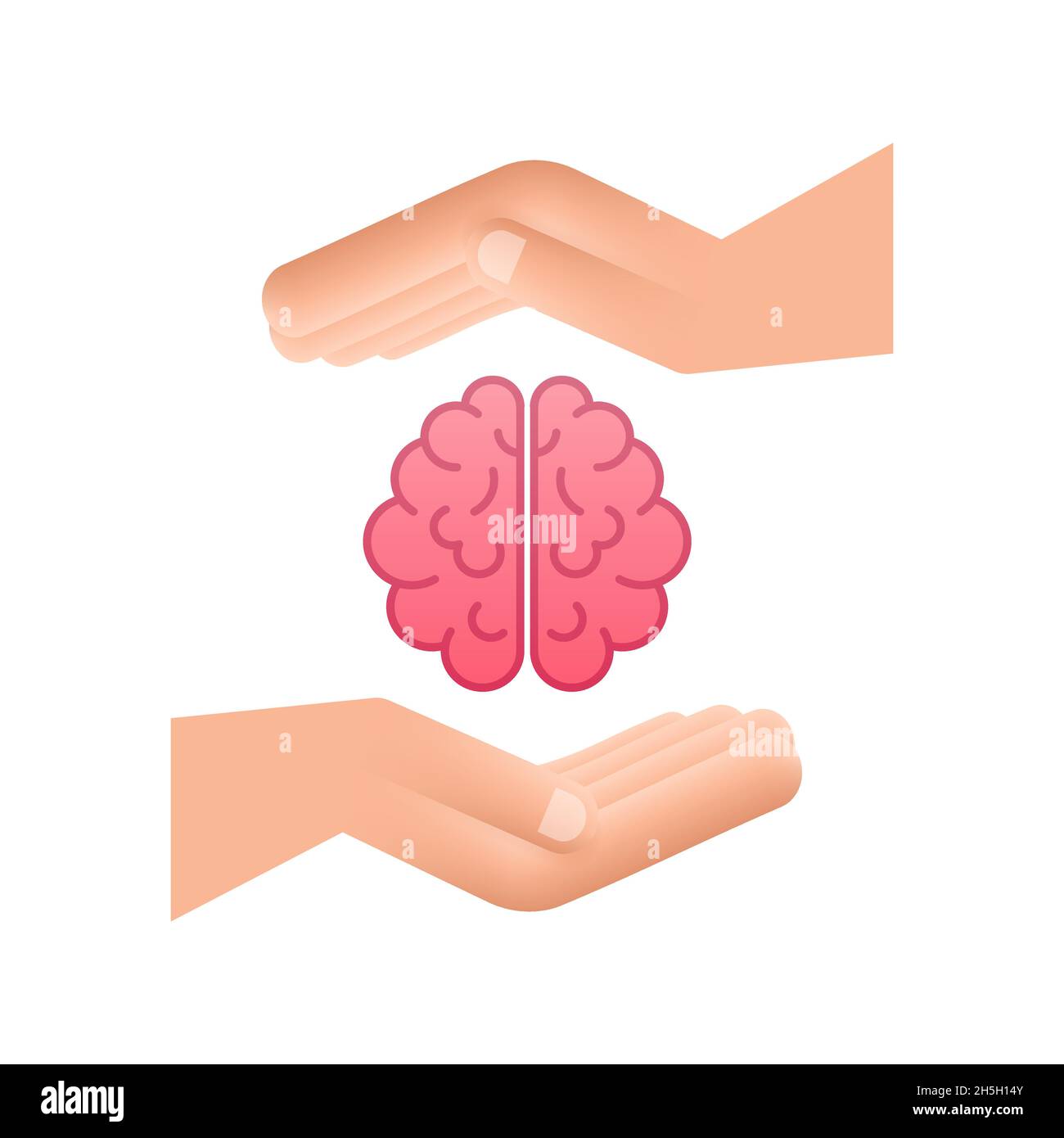Psychology, emotion and psychotherapy concept. Human hand hold human ...