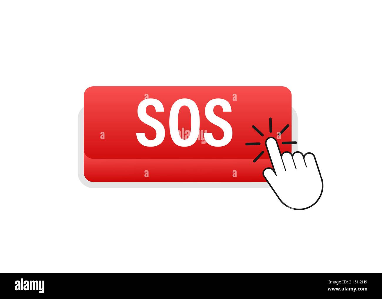 SOS emergency call. 911 calling. A cry for help. Vector stock ...