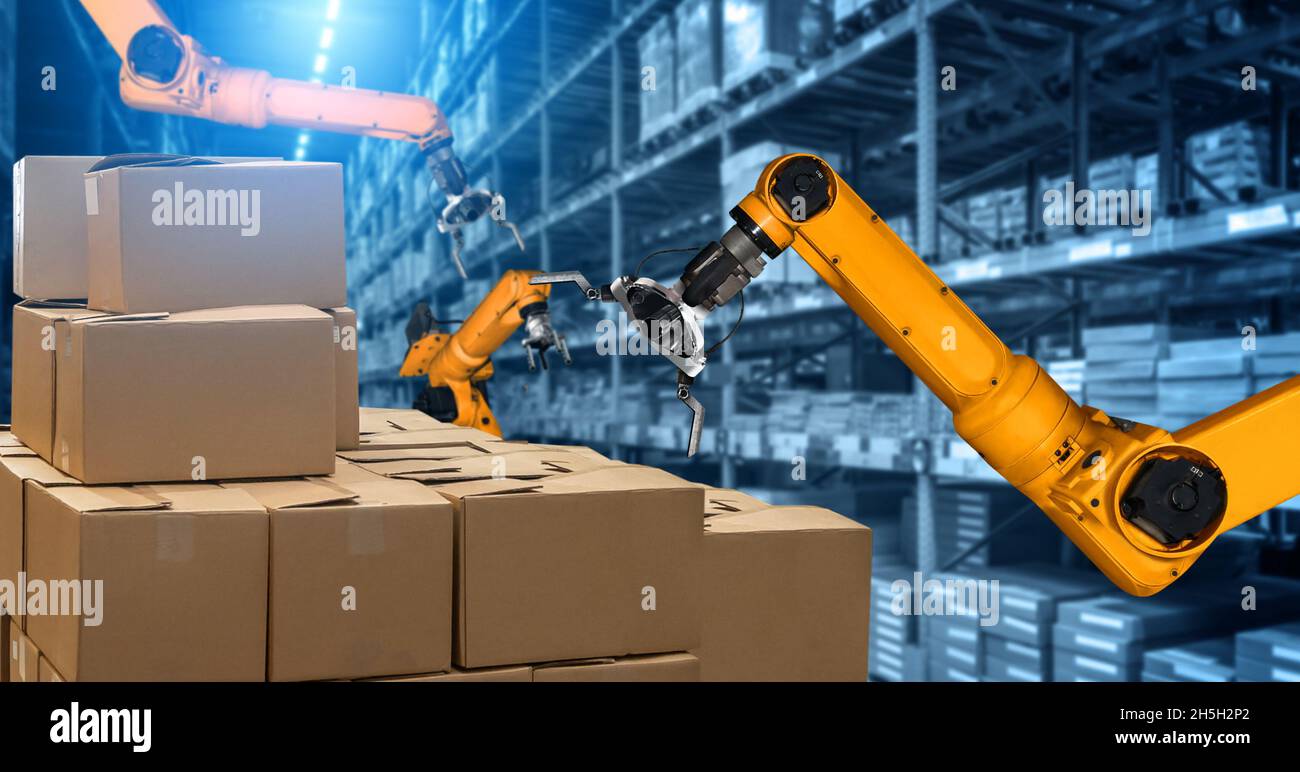Smart robot arm system for innovative warehouse and factory digital ...