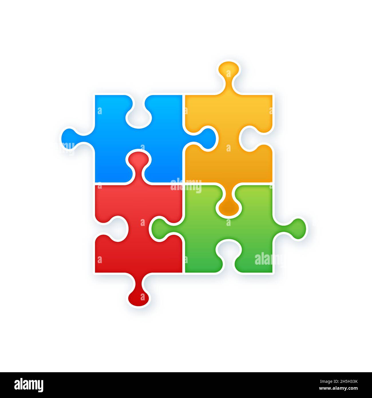 Jigsaw Puzzle Template Vector