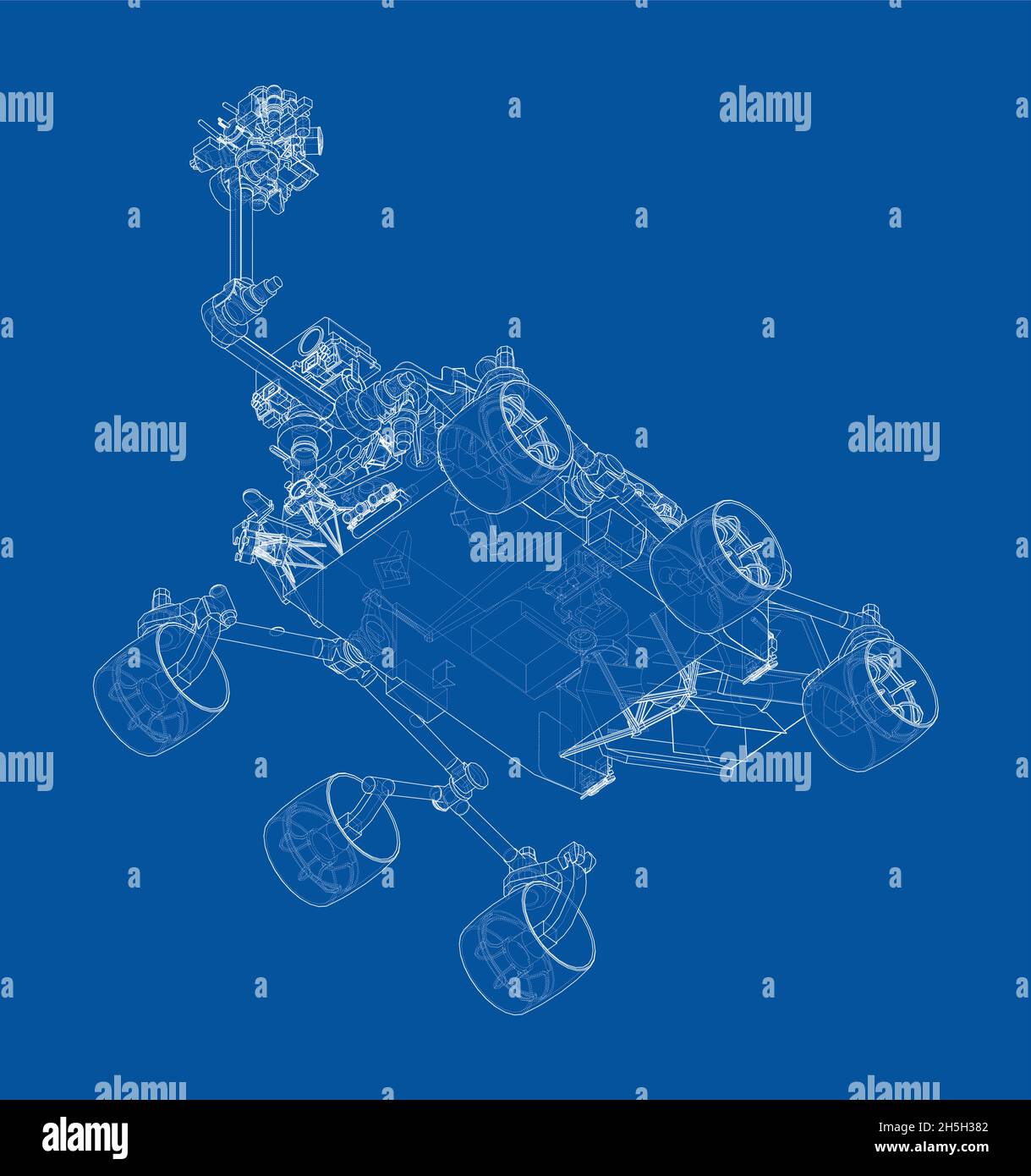 Mars Rover. Vector rendering of 3d Stock Vector Image & Art - Alamy