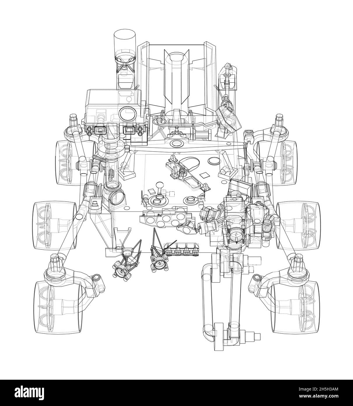 Mars Rover. Vector rendering of 3d Stock Vector Image & Art - Alamy