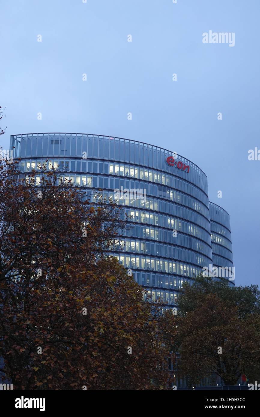 Essen, Germany. 04th Nov, 2021. The logo of the energy company E.on is ...
