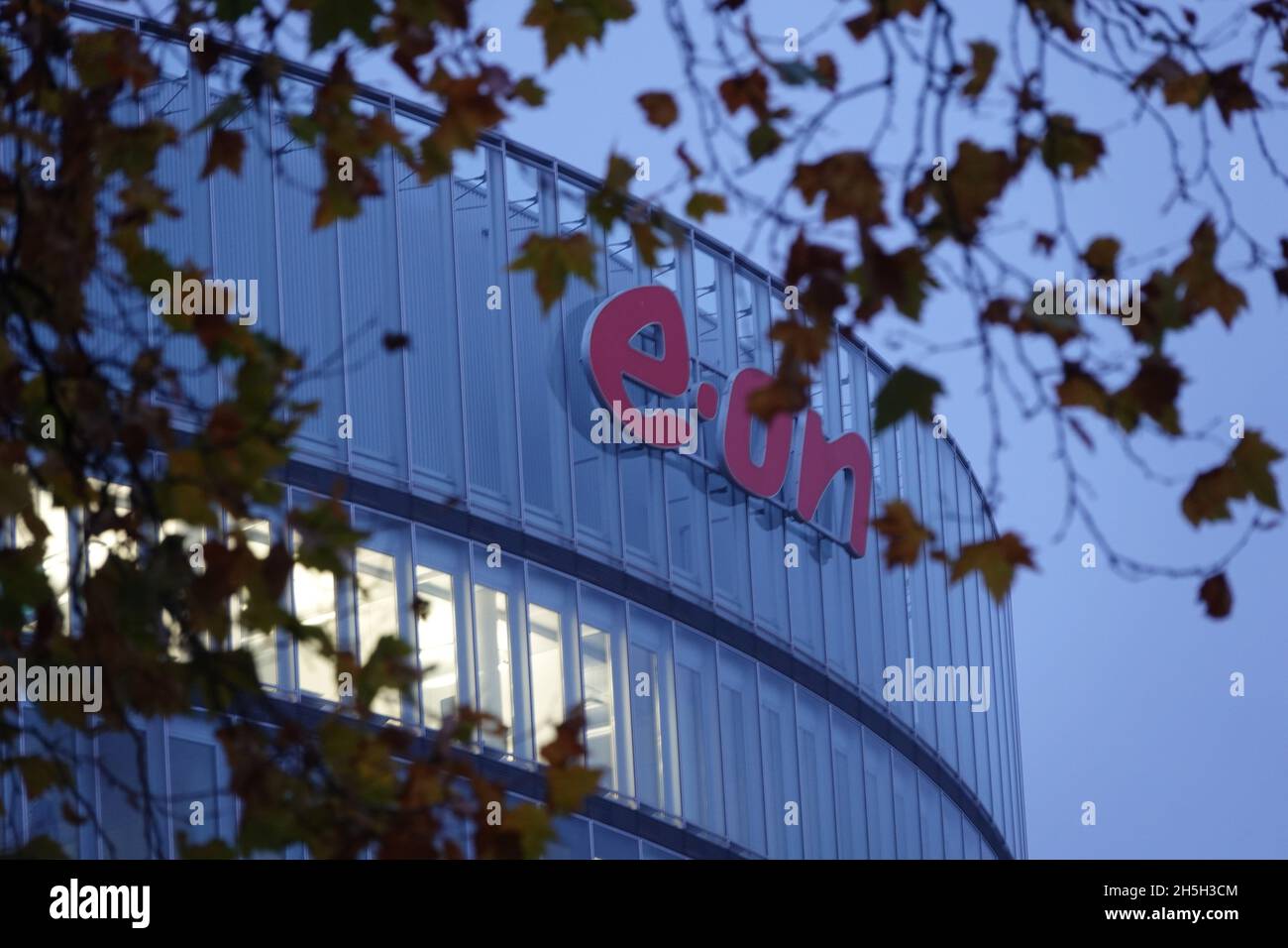 Essen, Germany. 04th Nov, 2021. The logo of the energy company E.on is ...