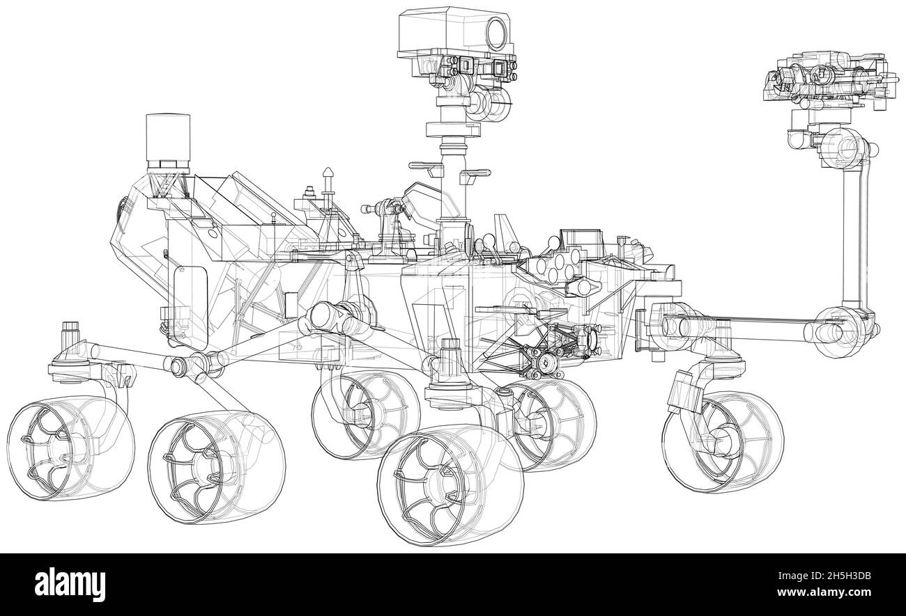 Mars Rover. Vector rendering of 3d Stock Vector Image & Art - Alamy