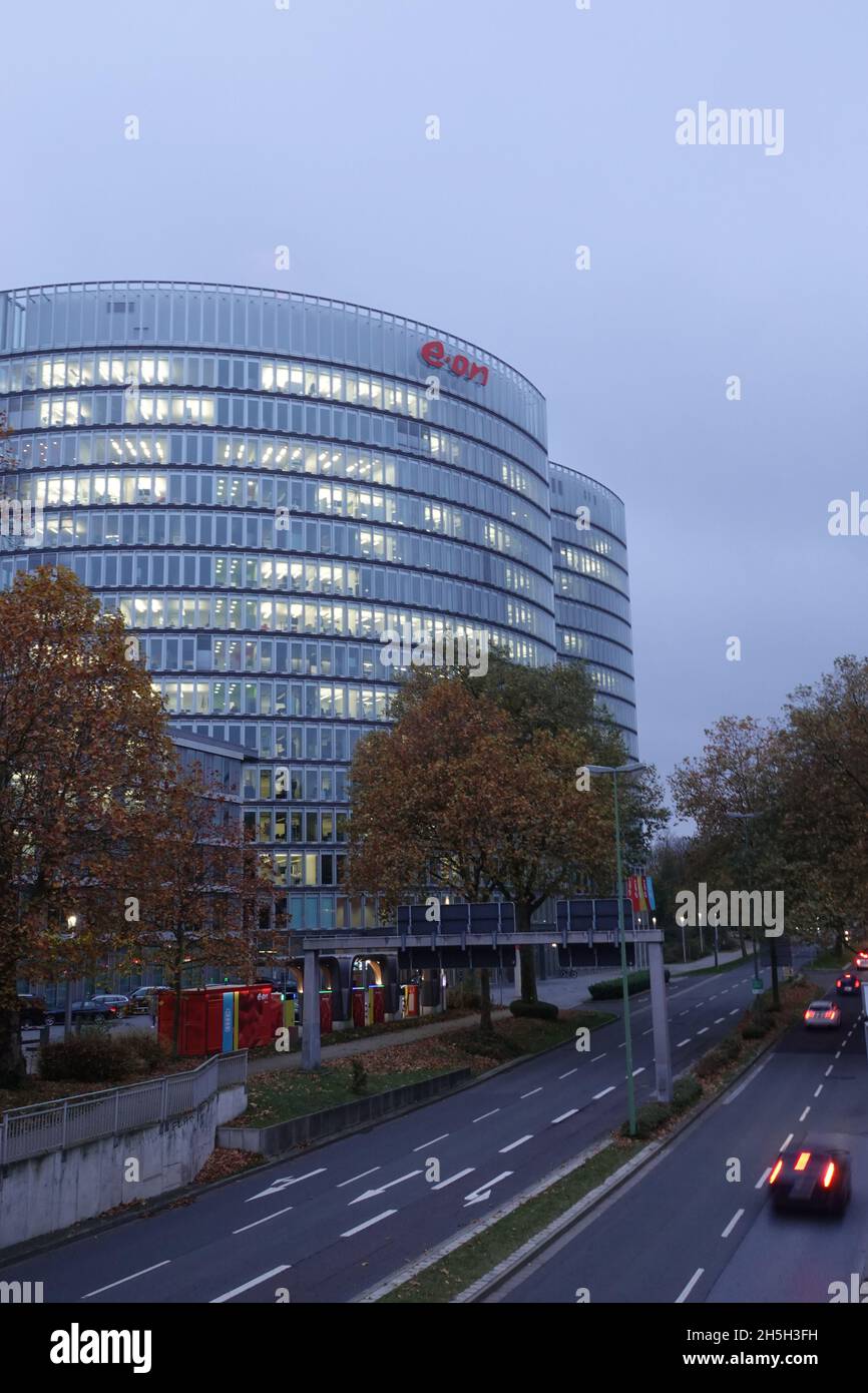 Essen, Germany. 04th Nov, 2021. The logo of the energy company E.on is ...