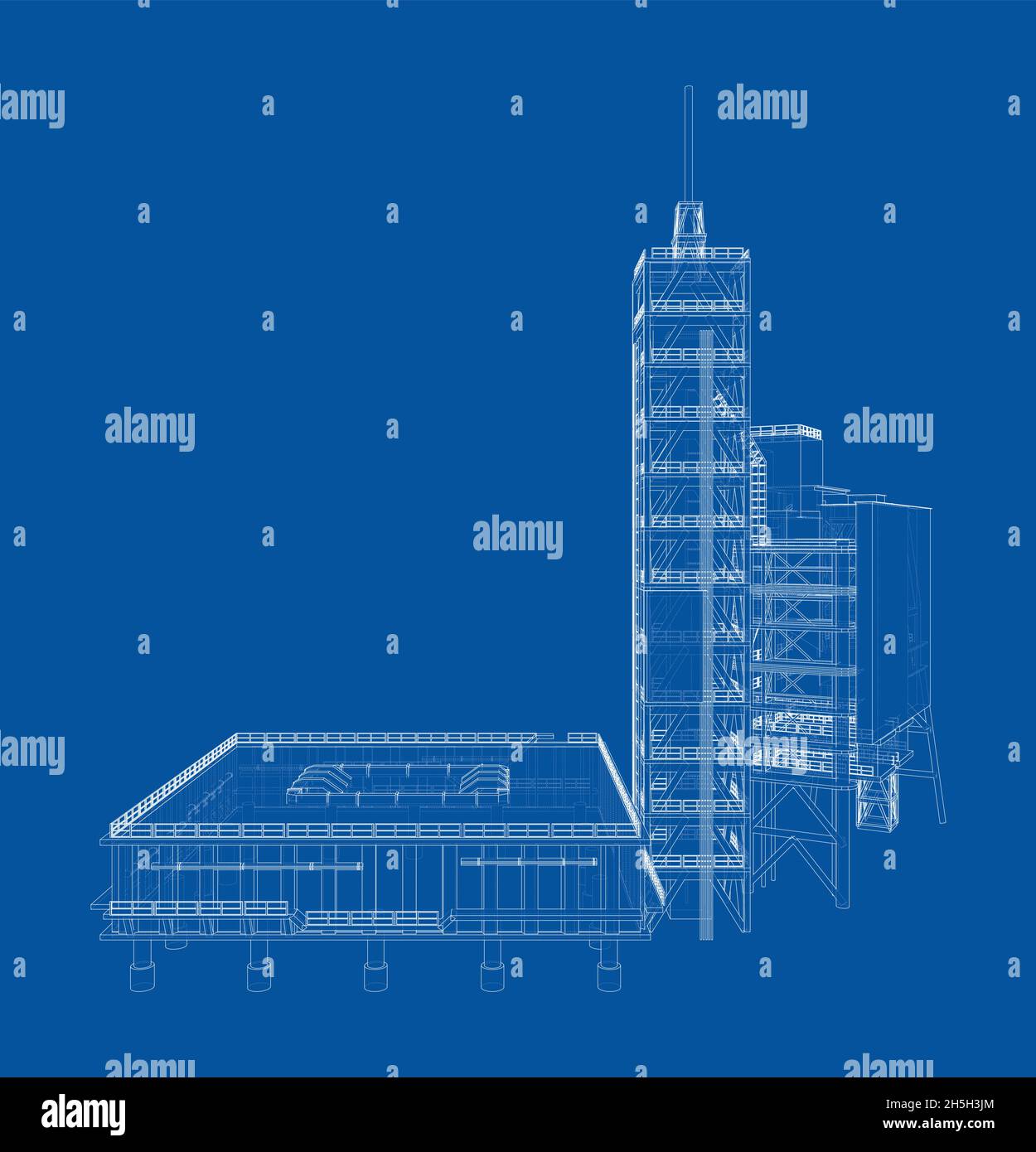 Launch pad whithout Space Rocket. Vector Stock Vector Image & Art - Alamy