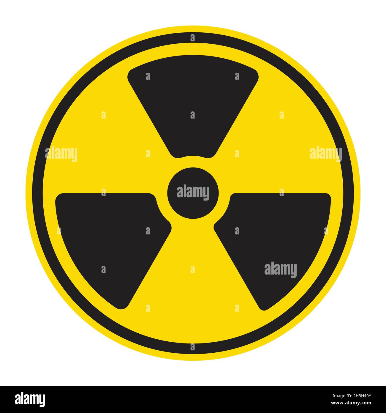 Nuclear radiation warning icon vector radioactive symbol atomic sign ...