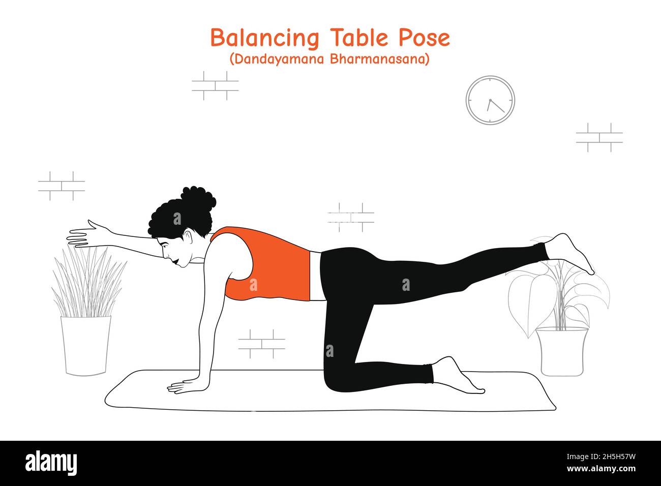 Balancing table pose Stock Vector Images - Alamy