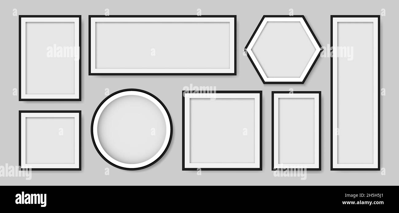 Realistic blank photo frames collection Stock Vector Image & Art - Alamy