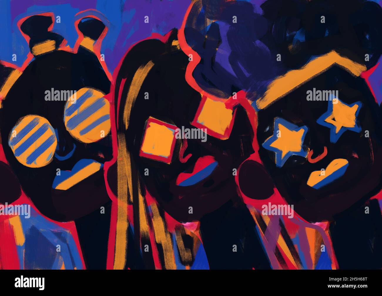 Woman illustration 80s hi-res stock photography and images - Alamy