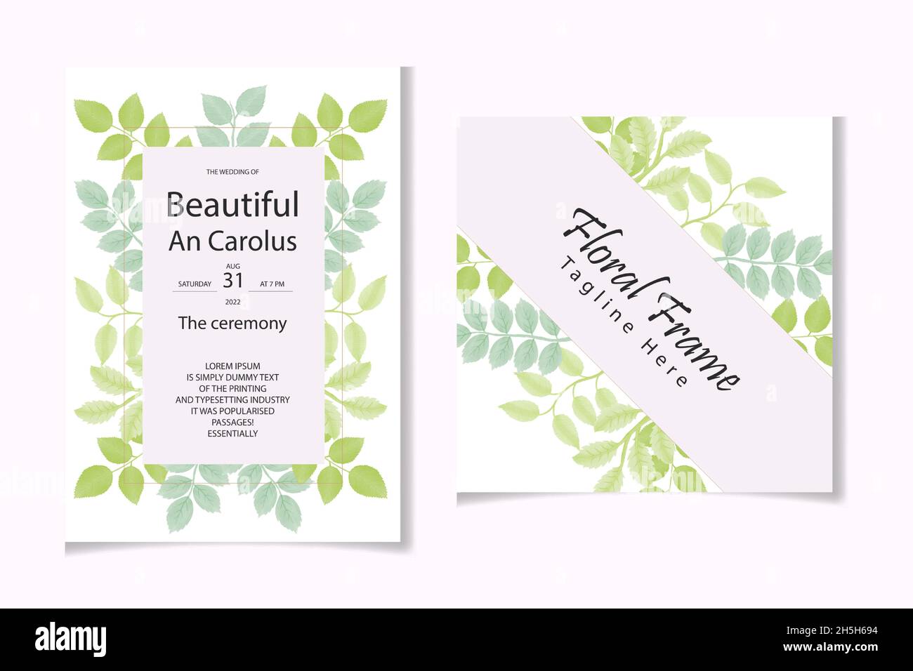 Watercolor hand drawing leaf floral design Stock Vector Image & Art - Alamy