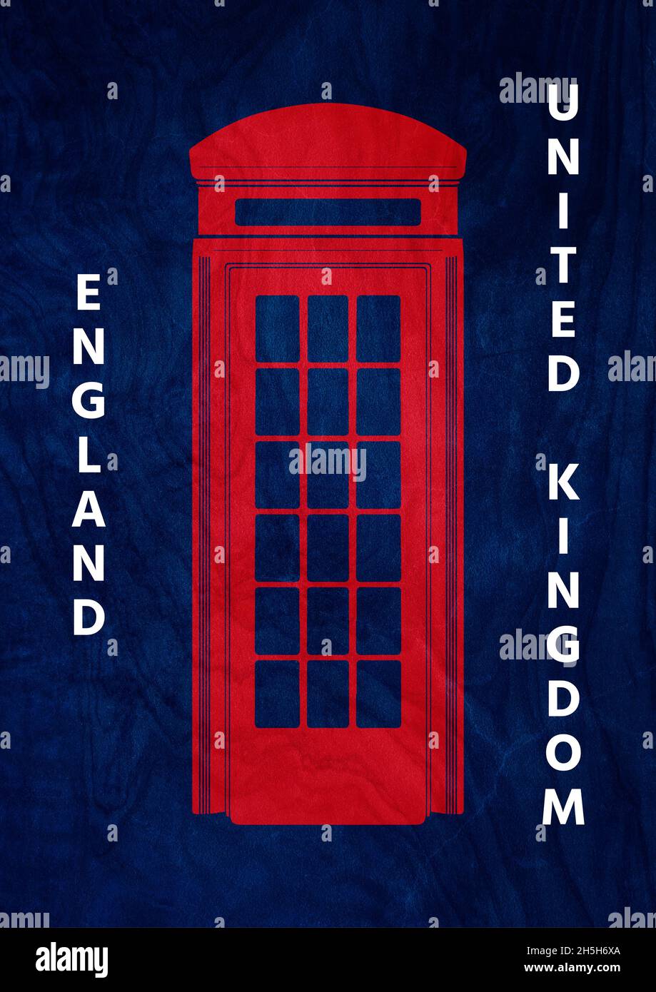 minimal design of the red telephone box popular british symbol. strong ...