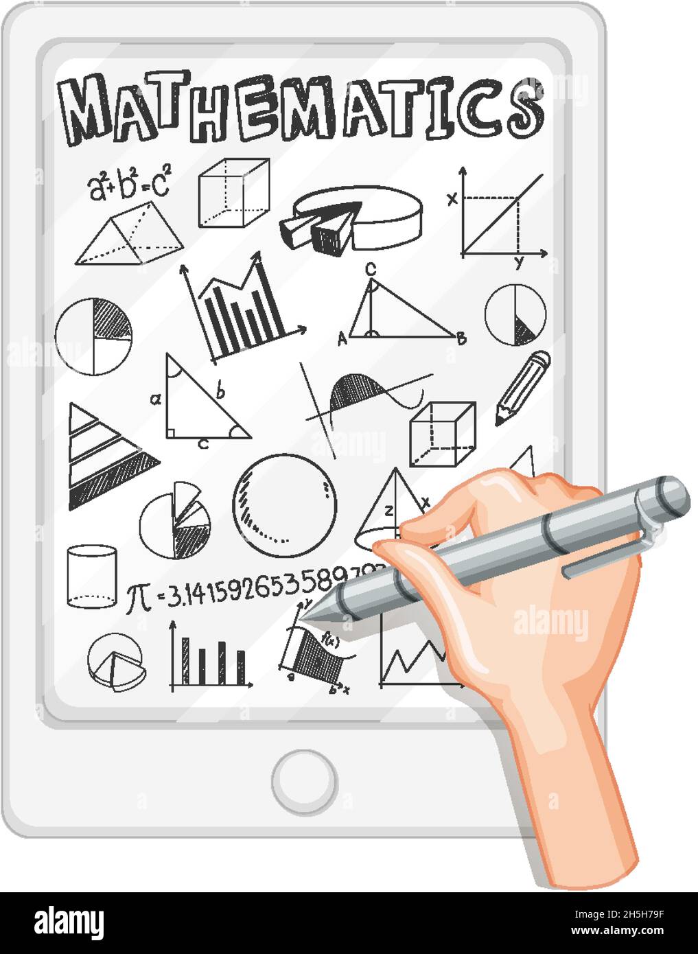 Doodle math formula with Mathematics font illustration Stock Vector ...