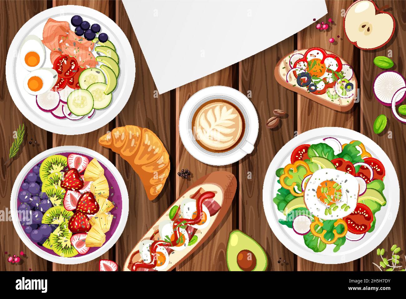 Apples top view Stock Vector Images - Alamy