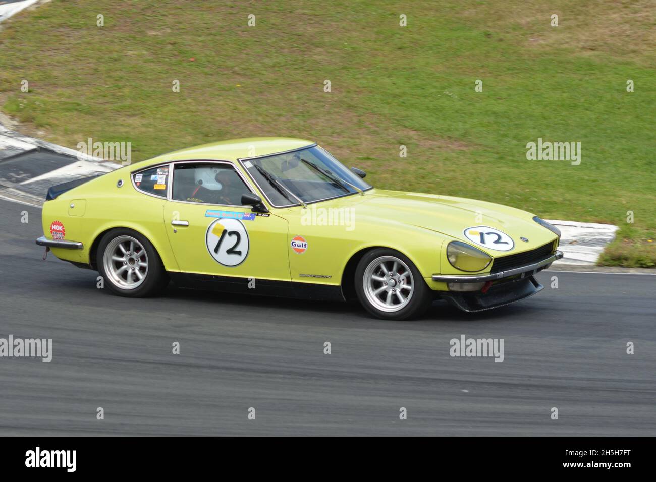 #12 Karl Sentch 1972 Datsun 240Z in the Historic saloons race Hampton ...