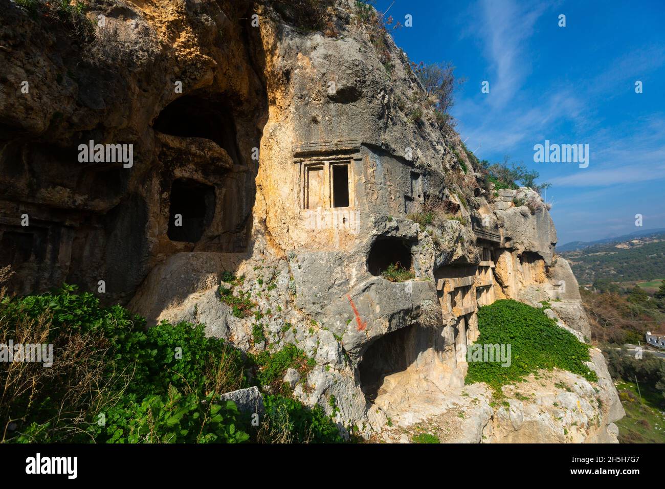 Turkish tourist attraction the ancient tomb of Bellerophon in the city ...