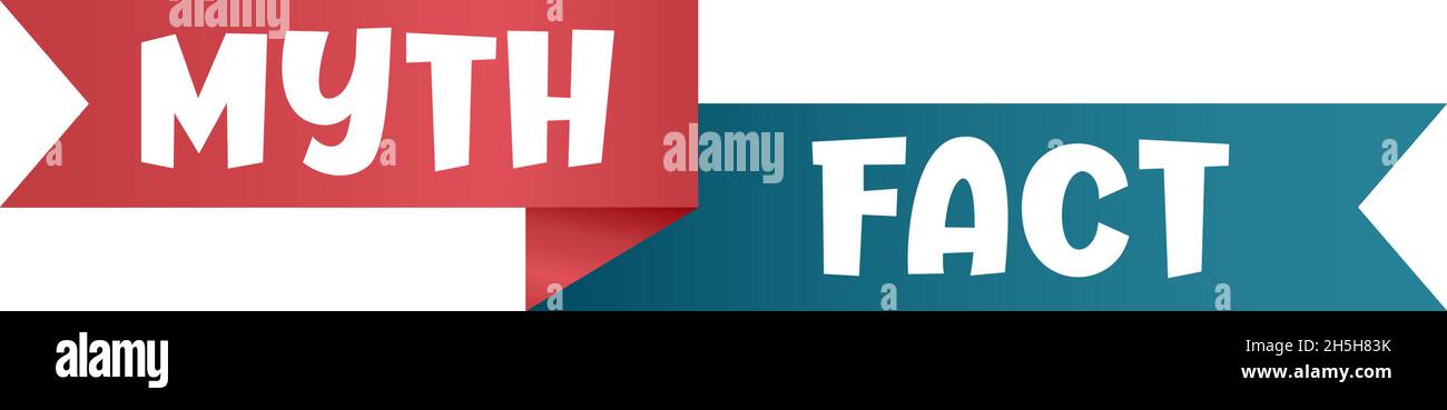 Myths and facts sign. Myths vs Facts header design. True or false facts ...