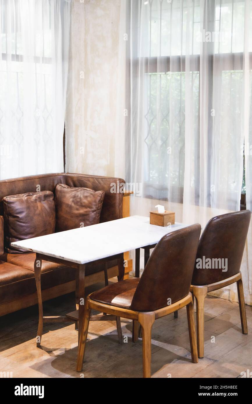 Layout in a loft style in dark colors open space interior view of ...