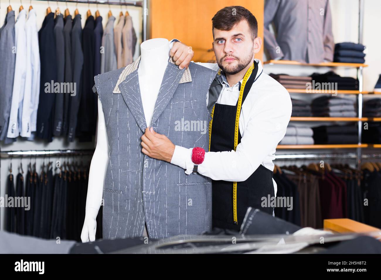 male snipper in atelier Stock Photo - Alamy