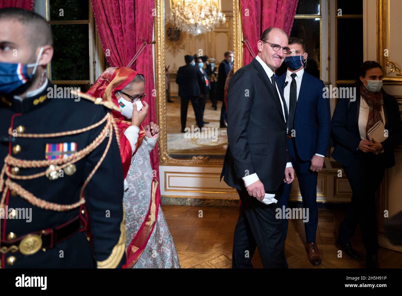 French Prime Minister Jean Castex meets with his Bangladesh's ...