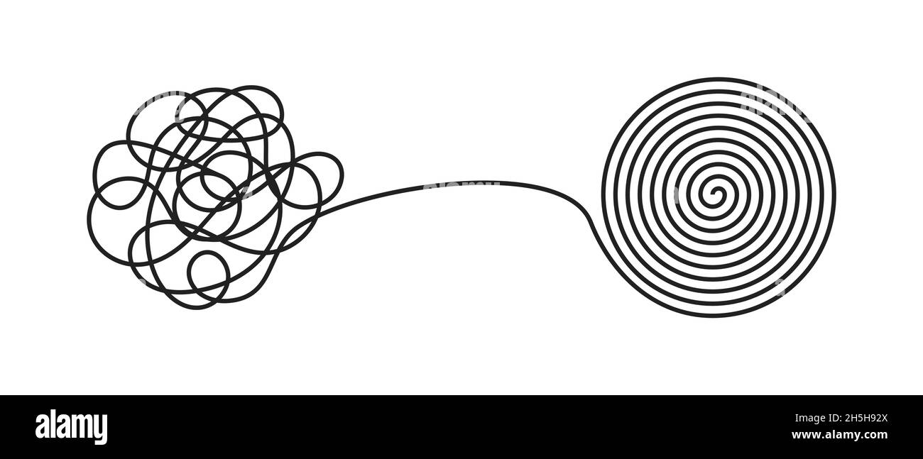 Chaos and order business concept flat style design vector illustration ...