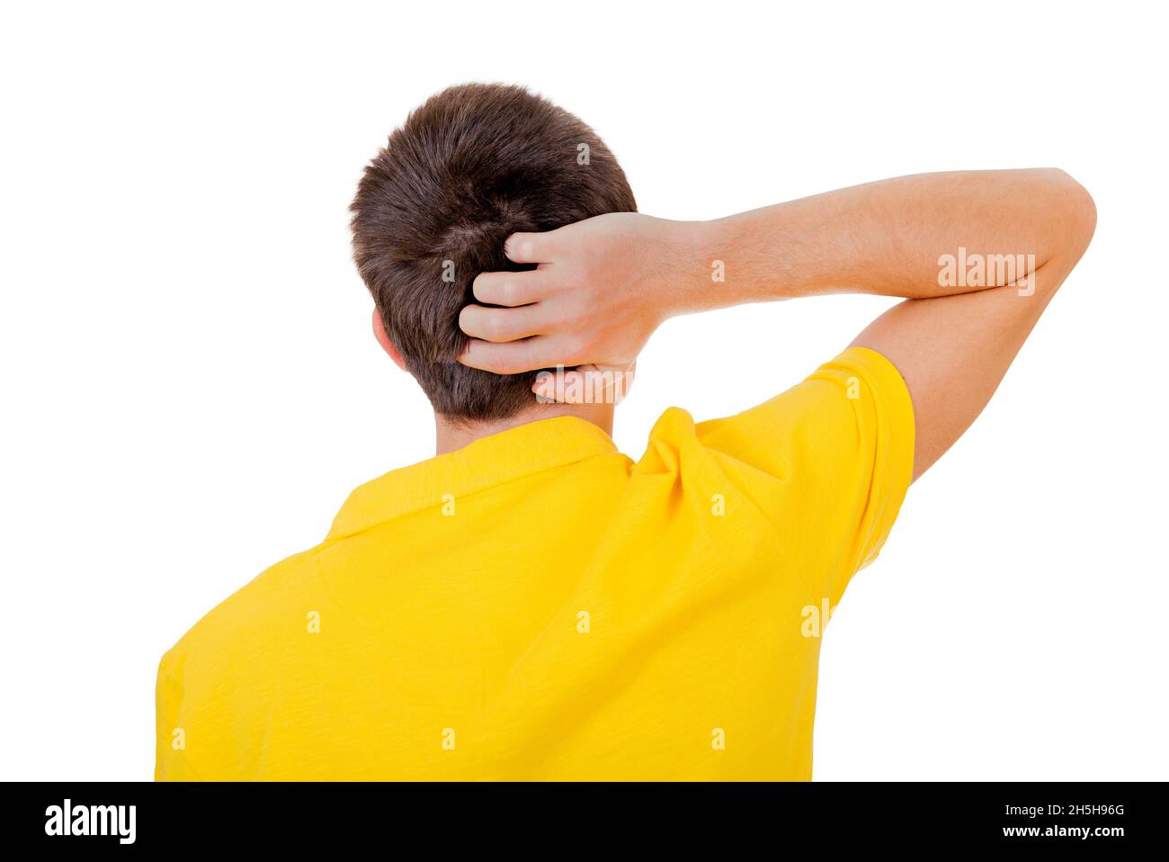 Man Scratching Head Back High Resolution Stock Photography and Images ...