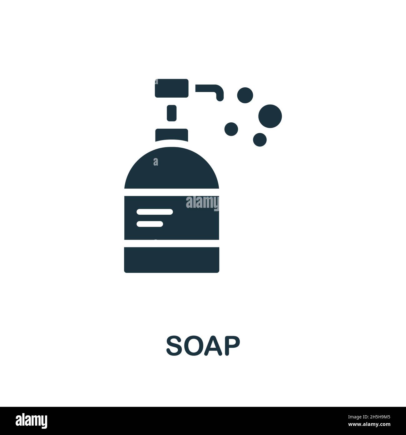 Soap icon. Monochrome sign from cleaning collection. Creative Soap icon ...