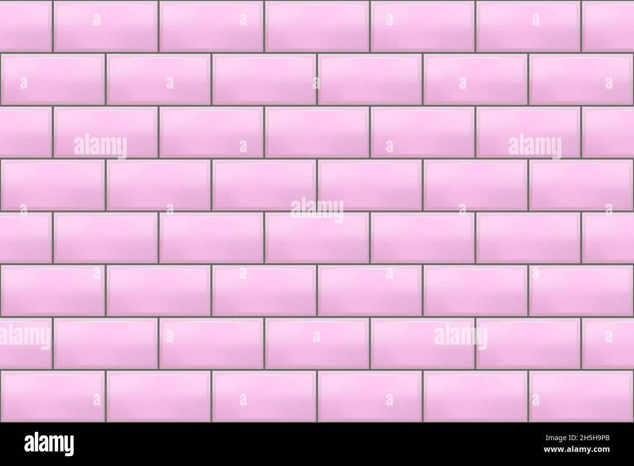 Subway tile pattern. Pink seamless brick background. Vector metro wall ...