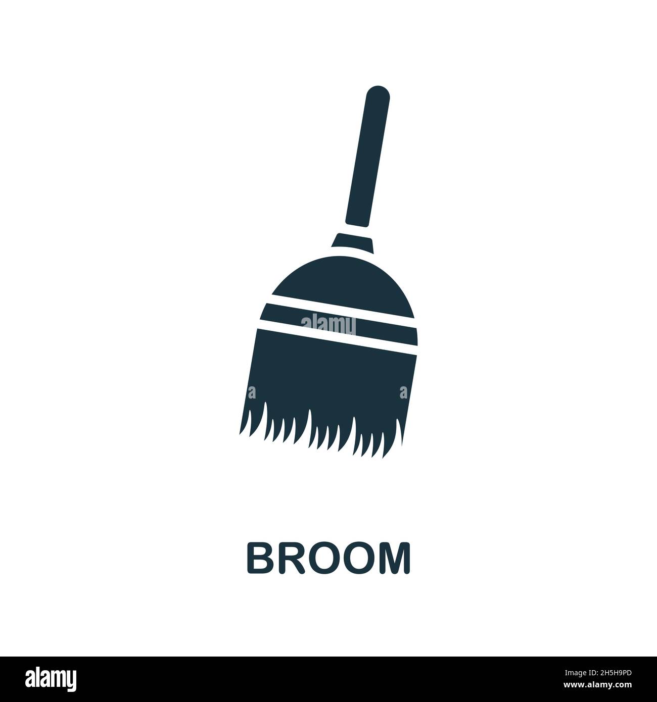 Broom icon. Monochrome sign from cleaning collection. Creative Broom ...
