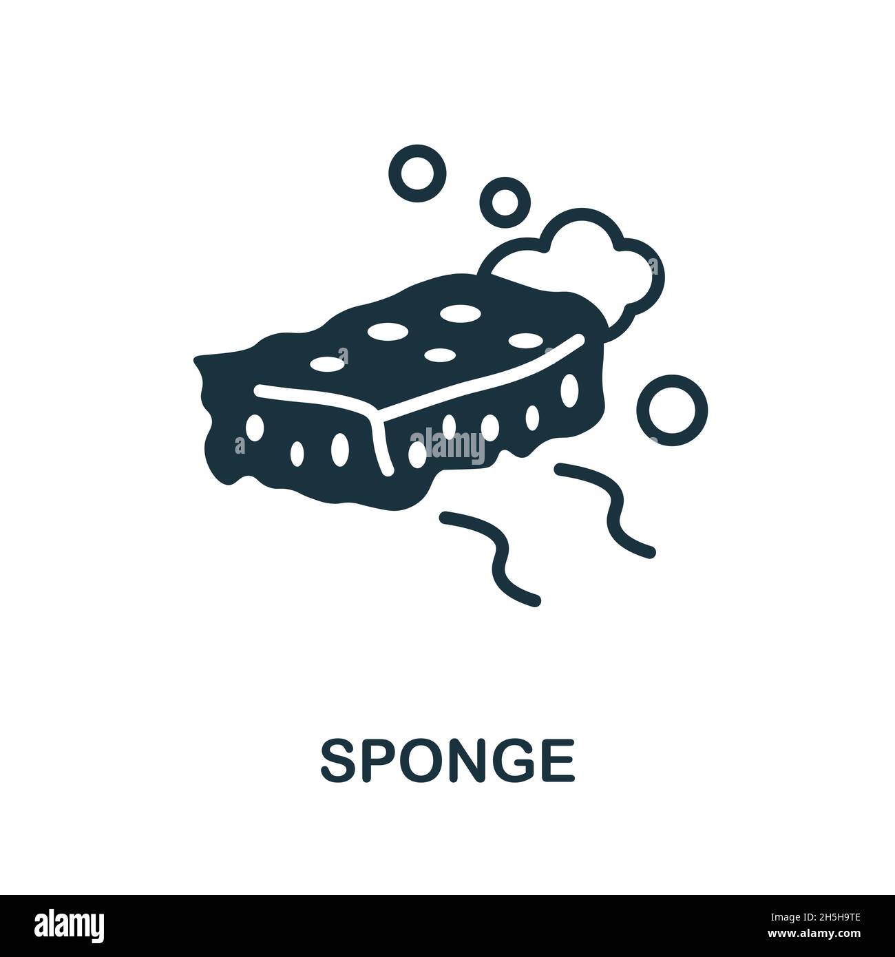 Sponge icon. Monochrome sign from cleaning collection. Creative Sponge ...