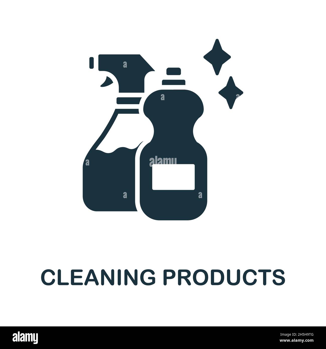 Cleaning Products icon. Monochrome sign from cleaning collection ...